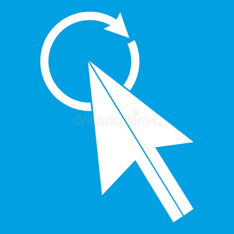 Click icon white stock vector. Illustration of link - 121293919