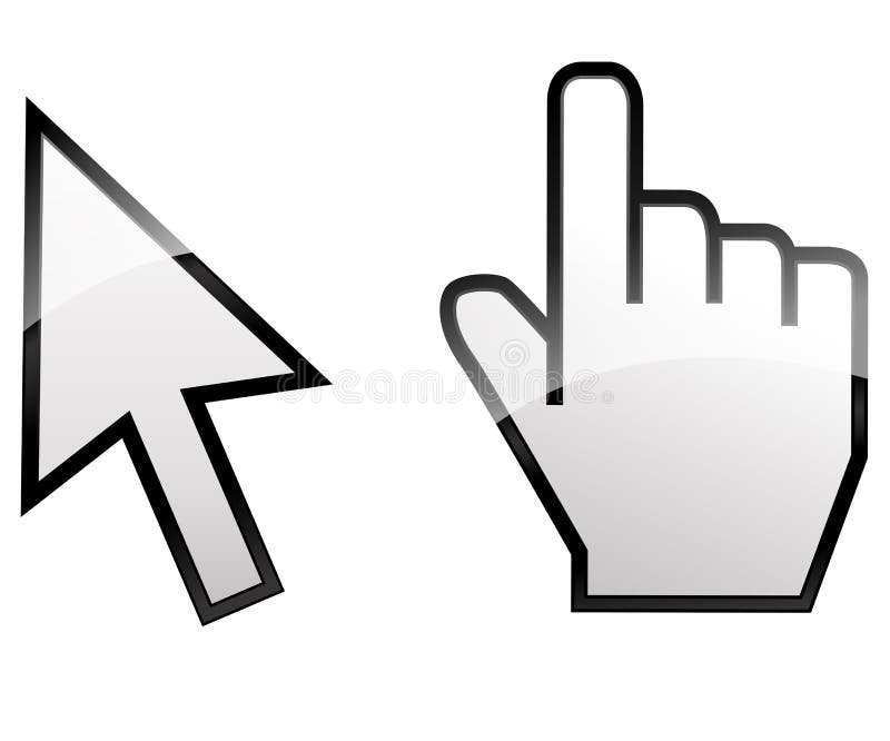 Click icons stock vector. Illustration of mouse, finger - 34843542