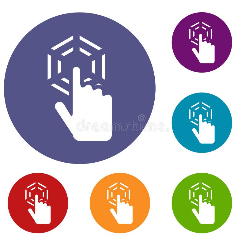 Click icons set stock vector. Illustration of flat, information - 95681206