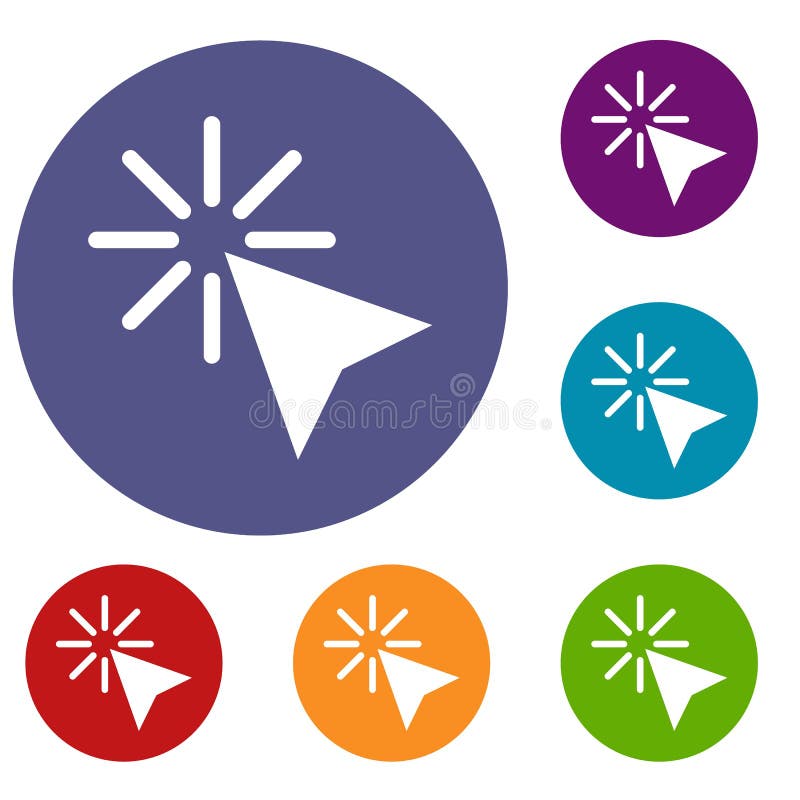 Click icons set stock vector. Illustration of connection - 95681239