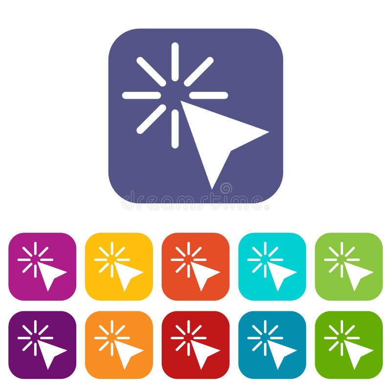 Click icons set stock vector. Illustration of icon, internet - 96294837