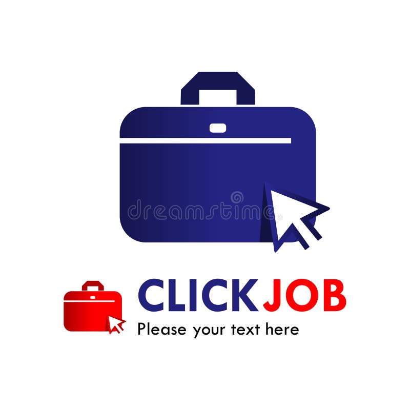 Click job logo stock vector. Illustration of advertising - 264186739