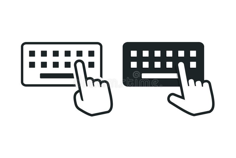 Click Keyboard, Typing. Illustration Vector Stock Vector - Illustration ...