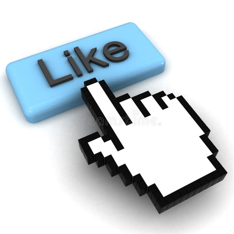 Click Like Button stock illustration. Illustration of pixelated - 19328420