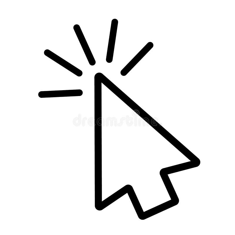 Click Line Icon in Flat Style. Click Symbol Isolated on White ...