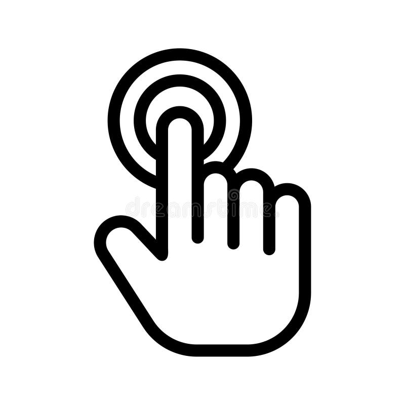 Click Line Icon Illustration Vector Graphic Stock Vector - Illustration ...