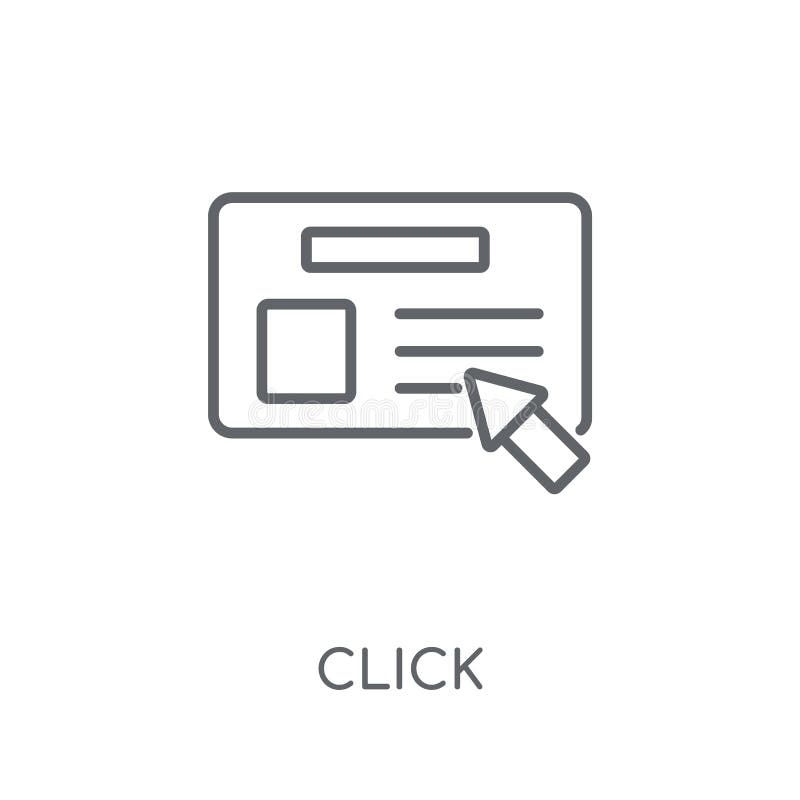 Click Linear Icon. Modern Outline Click Logo Concept on White Ba Stock ...