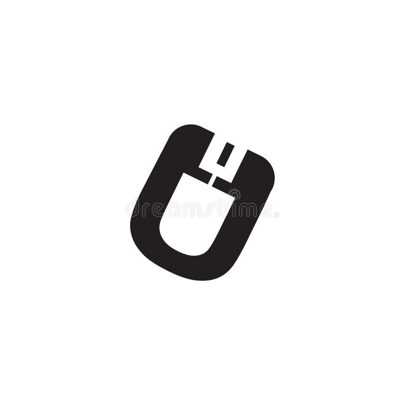 Click Logo Design with Using Mouse Pointer Stock Vector - Illustration ...