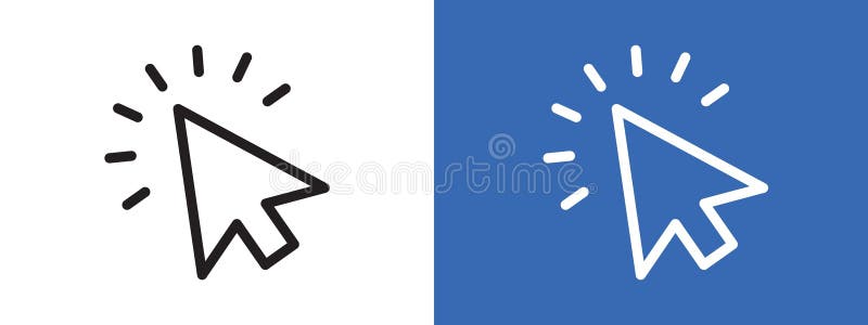 Click Logo Sign Set Vector Outline Stock Vector - Illustration of ...