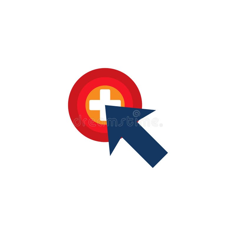 Click Medical Logo Icon Design Stock Vector - Illustration of idea ...