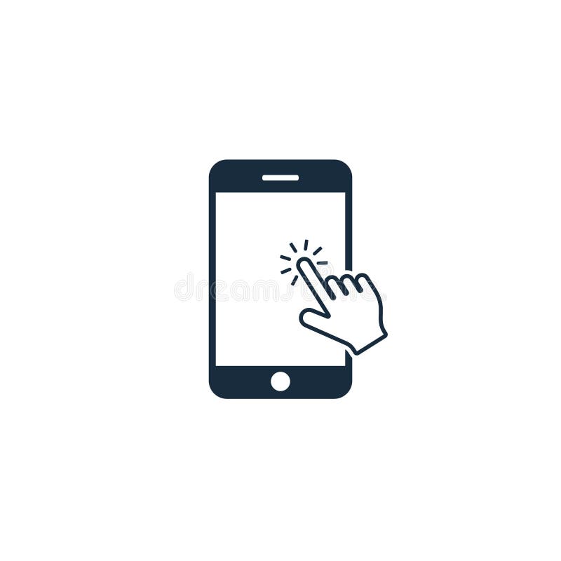 Click on Mobile Phone Screen Icon, Vector Isolated Symbol Stock Vector ...