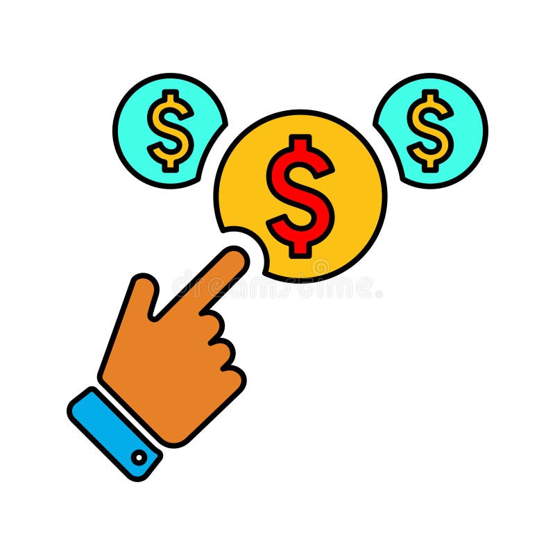 Click, Monetize, Paid, Optimization Icon Stock Illustration ...