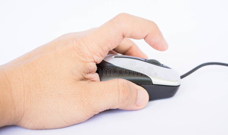 Click mouse stock image. Image of holding, black, pointing - 42649147