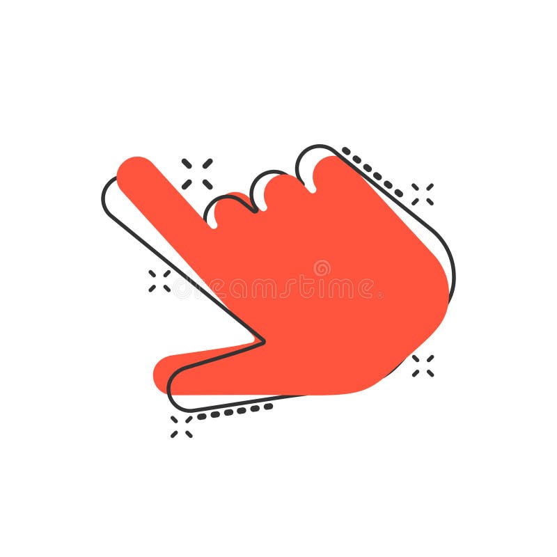 Click Mouse Icon in Transparent Style. Pointer Vector Illustration on ...