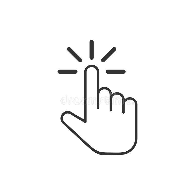 Click Mouse Icon in Transparent Style. Pointer Vector Illustration on ...