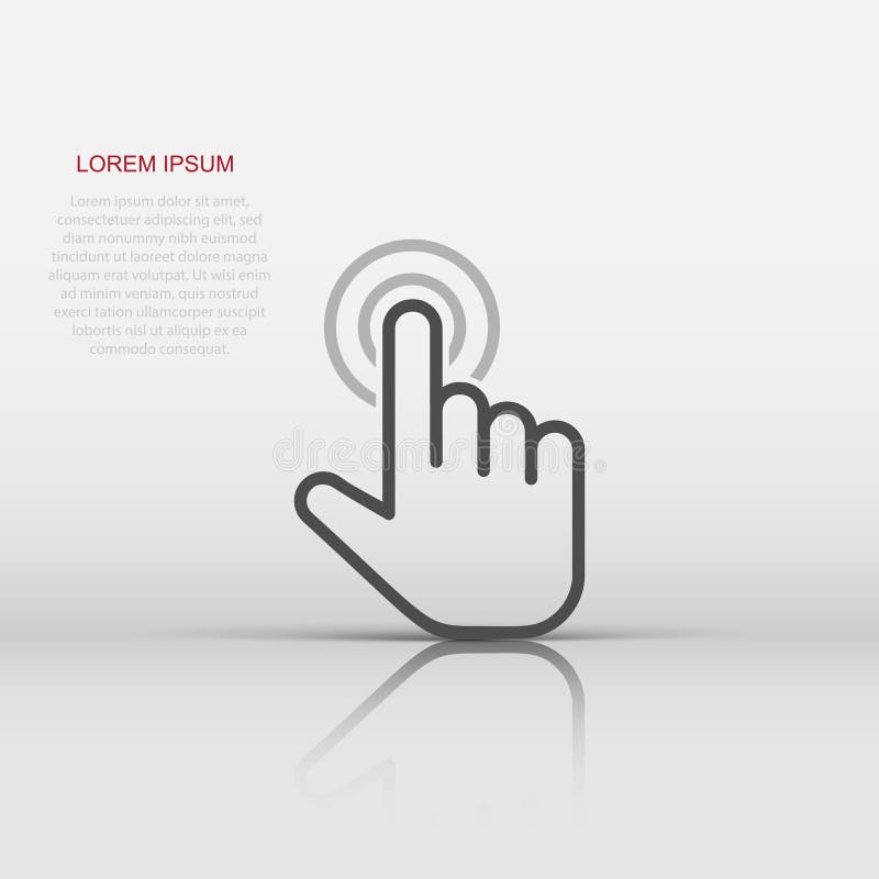 Click Mouse Icon in Transparent Style. Pointer Vector Illustration on ...