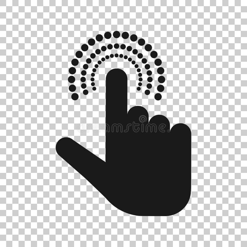 Click Mouse Icon in Transparent Style. Pointer Vector Illustration on ...