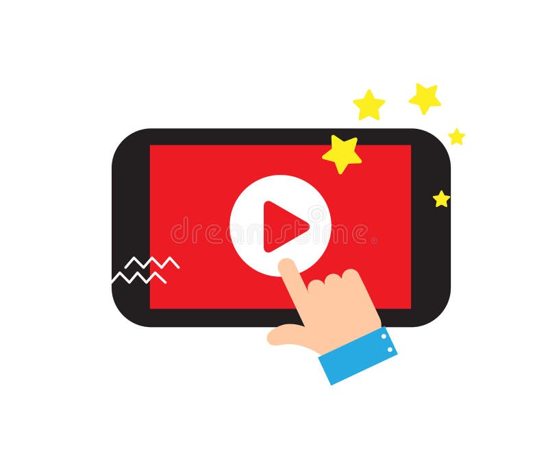 Click To Play Button Stock Illustrations – 449 Click To Play Button ...
