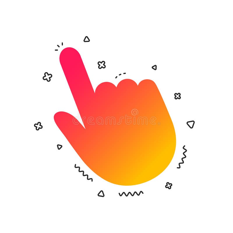 Click Pointer Icon. Hand Cursor Sign. Vector Stock Vector ...