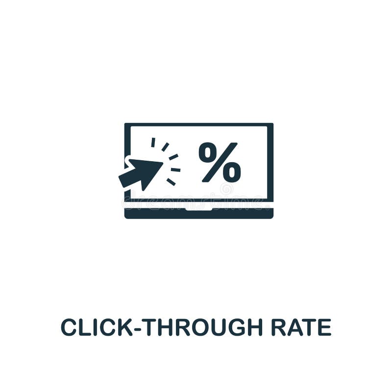 Click-through Rate Outline Icon. Thin Line Concept Element from Content ...