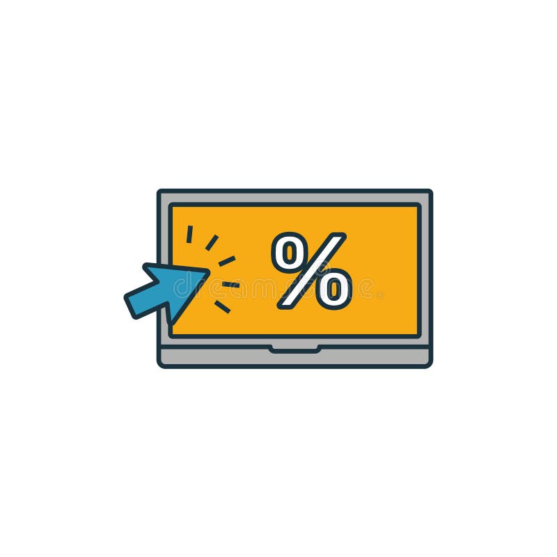 Click-through Rate Outline Icon. Thin Line Concept Element from Content ...