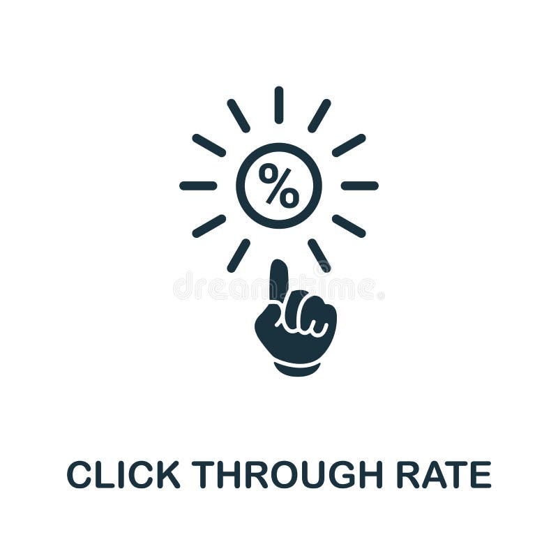 Click through Rate Icon. Simple Element from Website Development ...