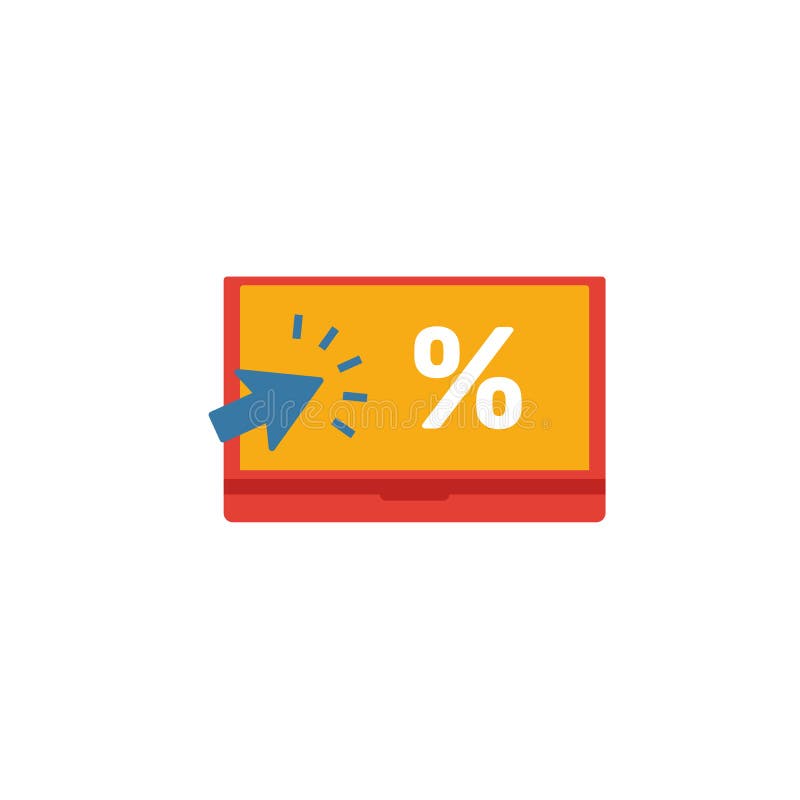 Click-through Rate Icon. Simple Flat Element from Content Collection ...