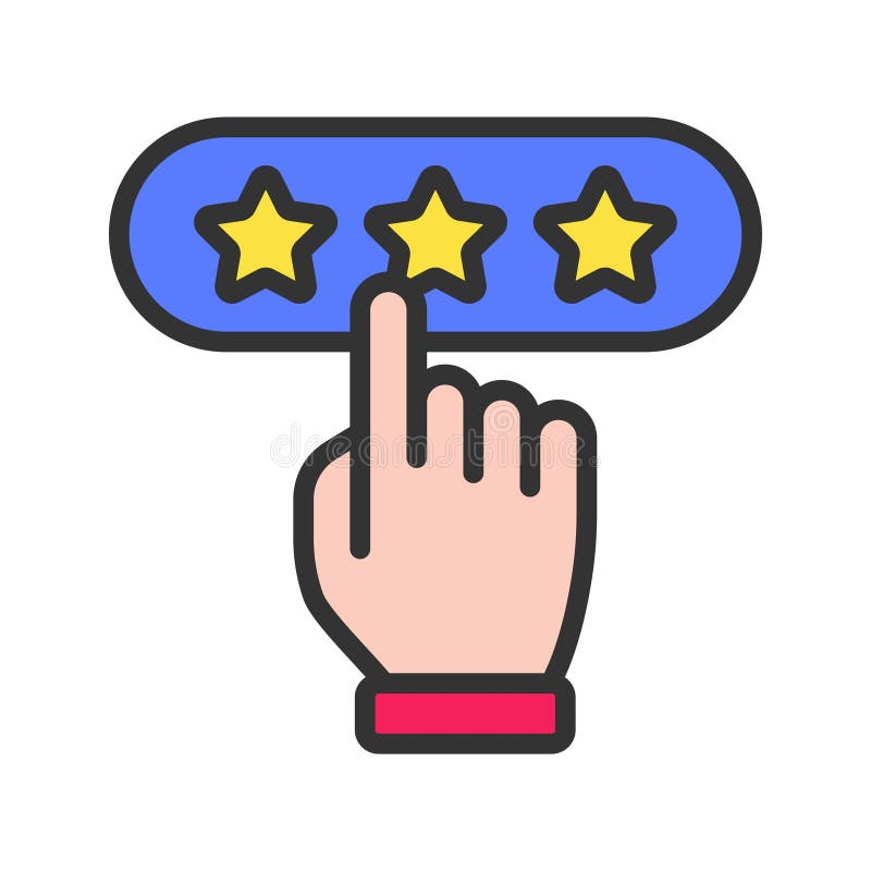 Click Review Icon Image. stock vector. Illustration of feedback - 286863026