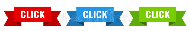 Click Ribbon. Click Isolated Paper Sign. Banner Stock Vector ...