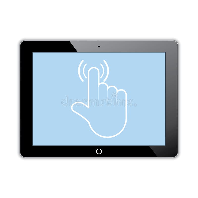 Click on the screen stock vector. Illustration of digital - 34474155
