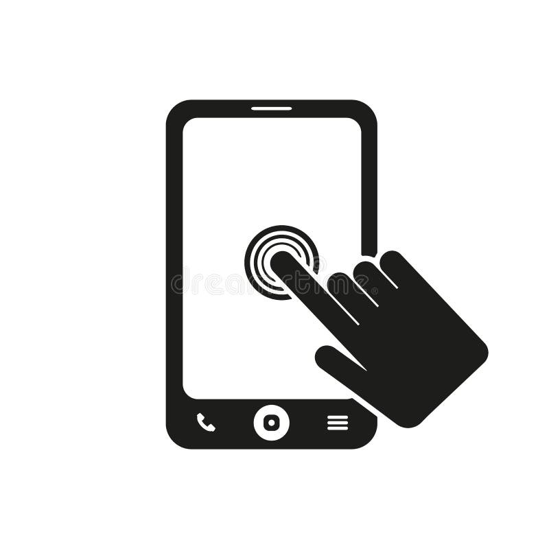 The Click on the Screen Mobile Phone Stock Vector - Illustration of ...