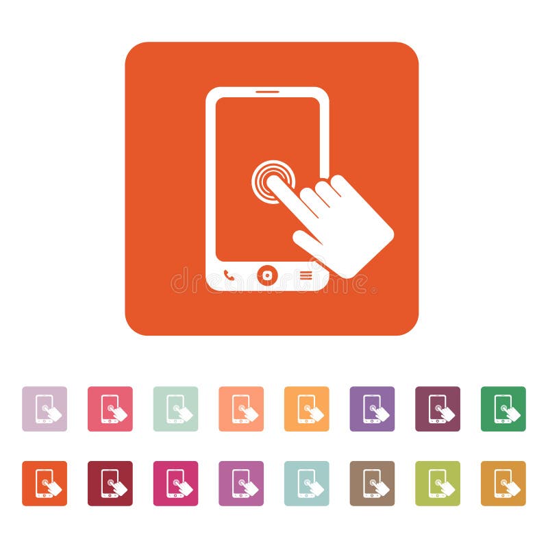 The Click on the Screen Mobile Phone Stock Vector - Illustration of ...