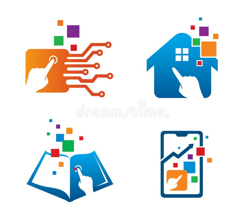 Click Service Logo or Icon Template Design Stock Vector - Illustration ...