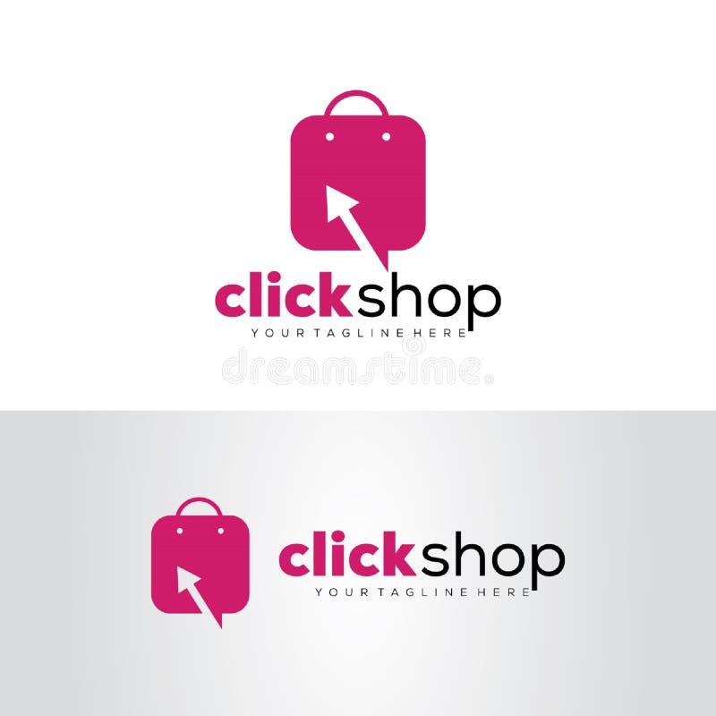 Shop Click Logo Design Template Stock Vector - Illustration of cart ...