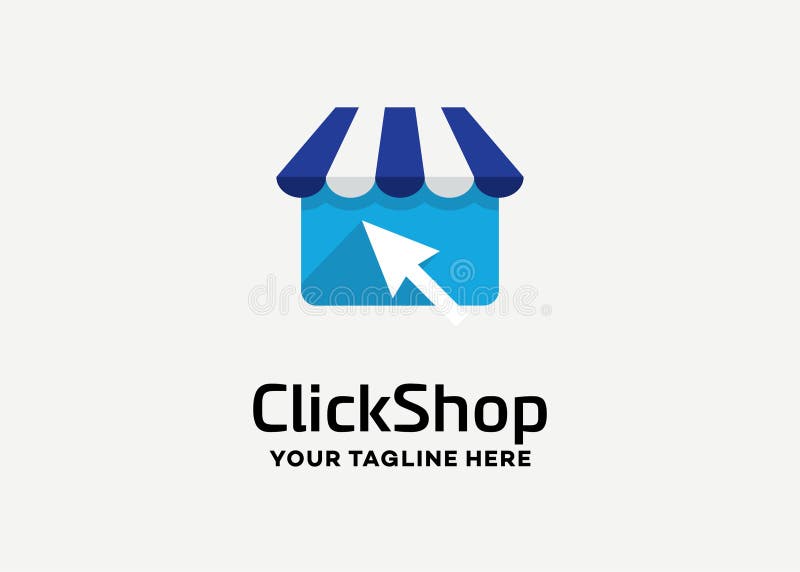Cart Click Shop Logo Template Design Template Stock Vector ...