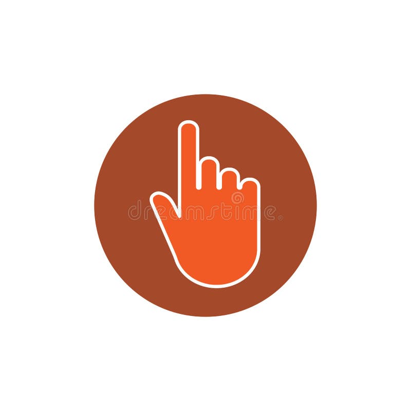 Click Sign. Vector Illustration Flat Design Stock Illustration ...