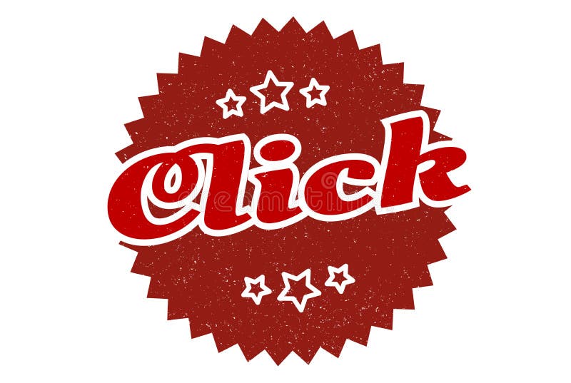 Click Sign. Click Vintage Retro Label Stock Vector - Illustration of ...