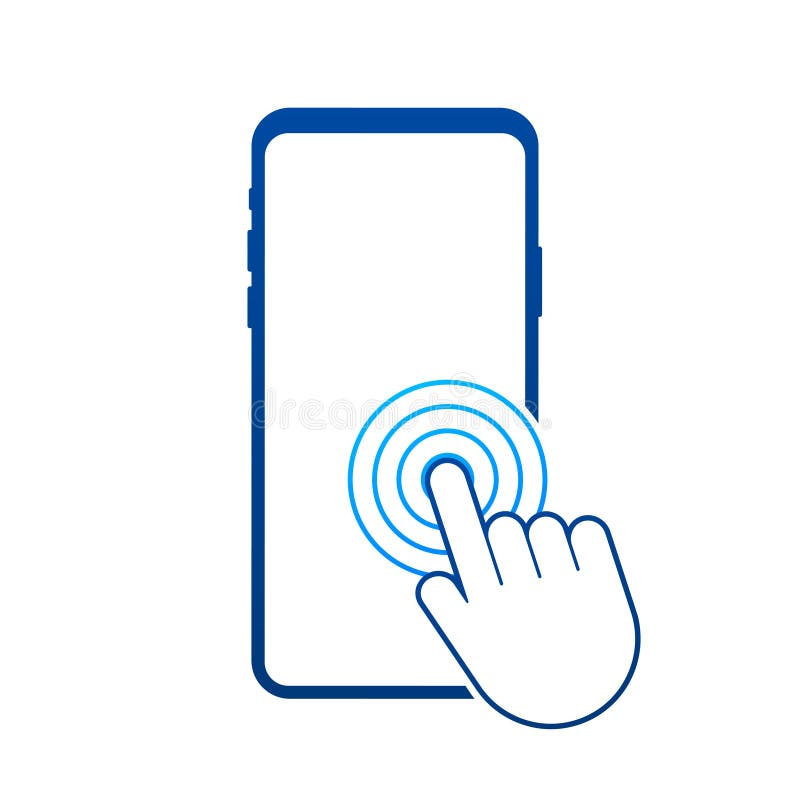 Click Smartphone. Empty Screen, Phone Mockup. Neon Device Mockup ...