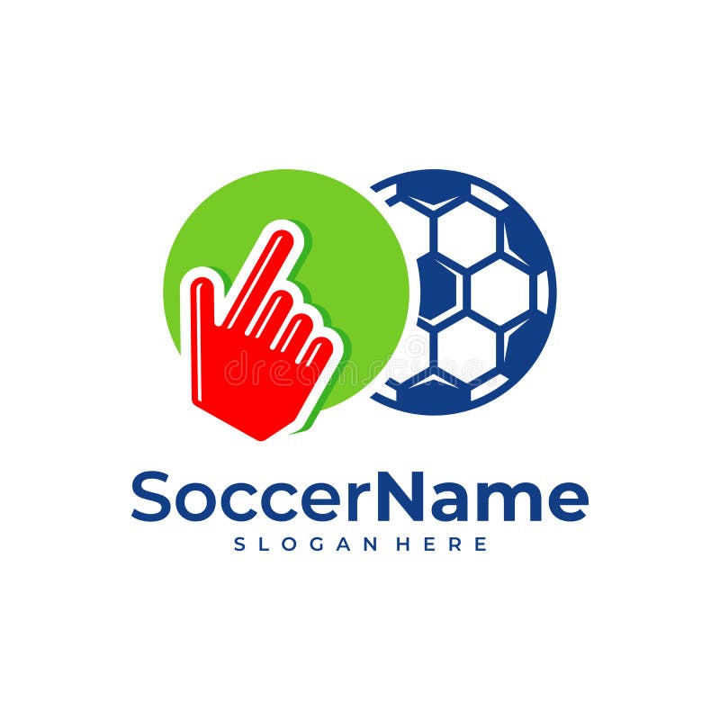 Click Soccer Logo Template, Football Touch Logo Design Vector Stock ...