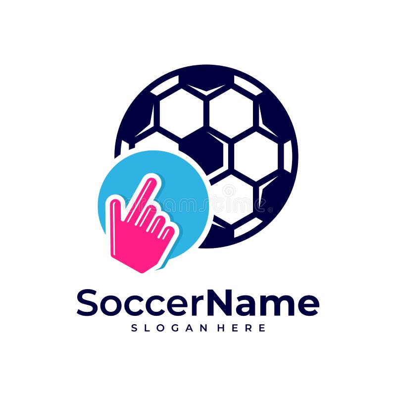 Click Soccer Logo Template, Football Touch Logo Design Vector Stock ...