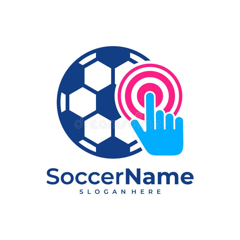 Click Soccer Logo Template, Football Touch Logo Design Vector Stock ...