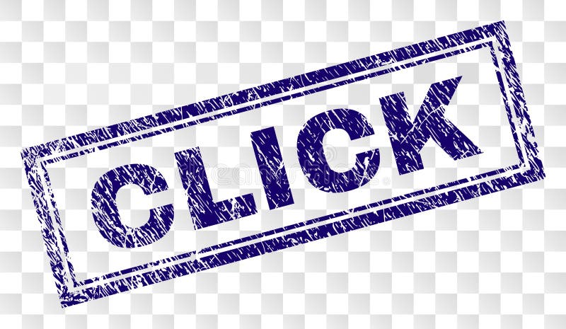 Scratched CLICK Rectangle Stamp Stock Vector - Illustration of print ...