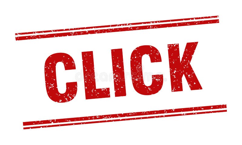 Click Stamp. Click Square Grunge Sign Stock Vector - Illustration of ...