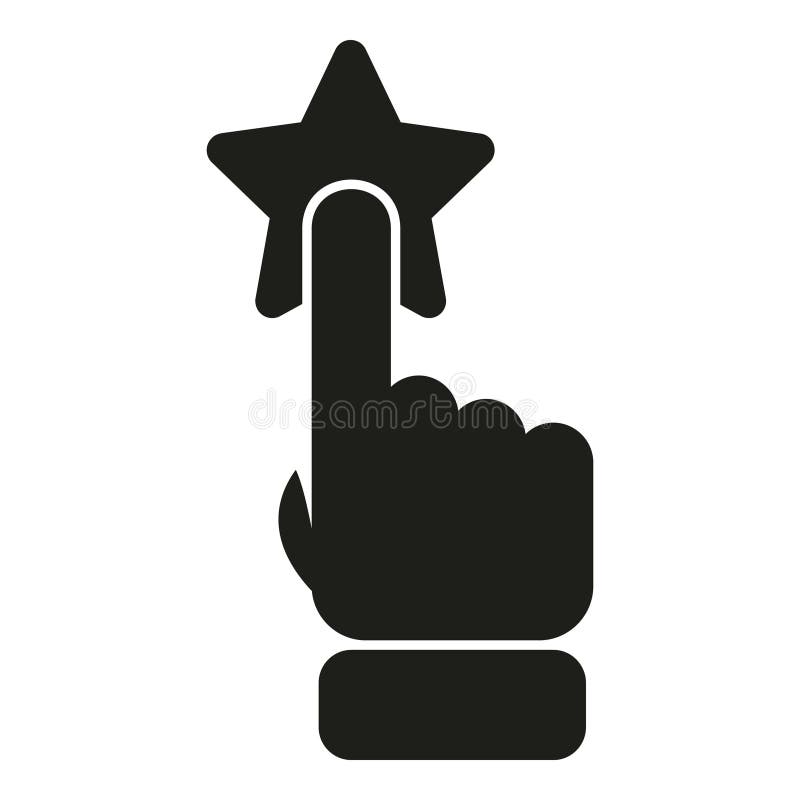 Click Star Button Icon Simple Vector. Customer Review Stock Vector - Illustration of experience ...
