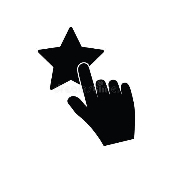 Click star icon vector stock vector. Illustration of icon - 185074530