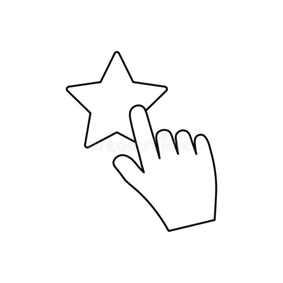 Click star icon vector stock vector. Illustration of award - 185074543