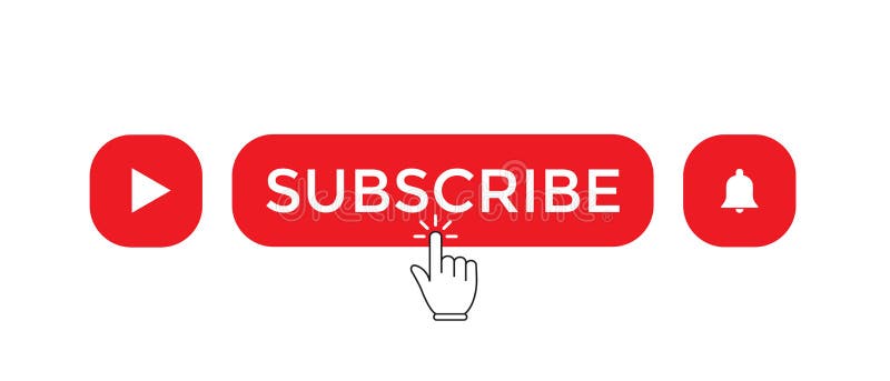 Click the Subscribe Button Vector in Flat Style Stock Vector ...