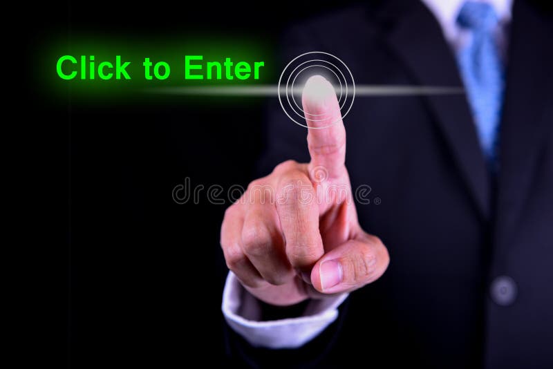 Click to enter stock image. Image of flinger, enter, screen - 43752785