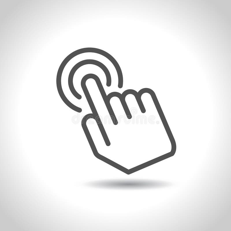 Click Touch Screen, Hand with Mobile, Smartphone Icon. Vector. Stock ...