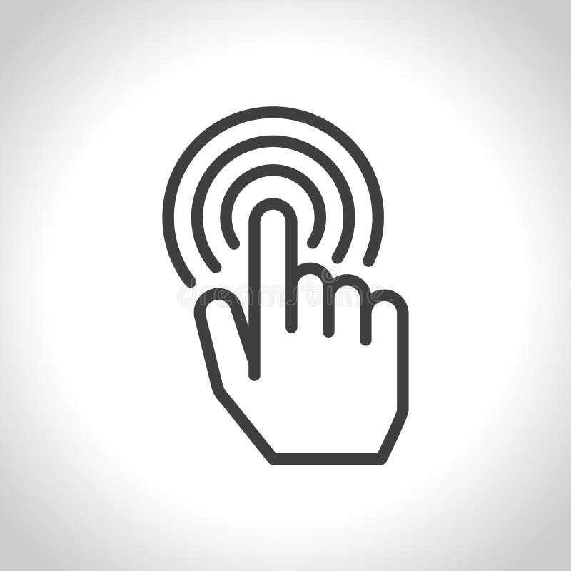 Click Touch Screen, Hand with Mobile, Smartphone Icon. Vector. Stock ...